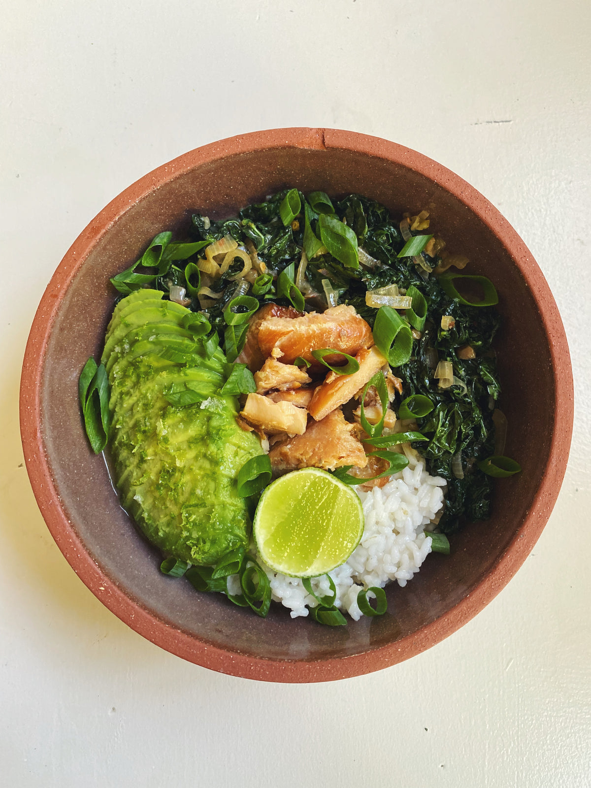 Rainbow Trout Rice Bowl with Omsom's Krapow Braised Kale | Fishwife